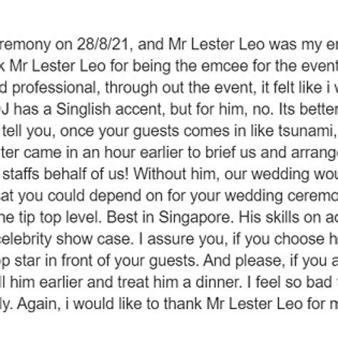 Funny Wedding Emcee Script Singapore Kotiadv