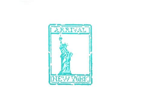 Audrey Wu Passport Stamp New York Passport Stamps Needlepoint