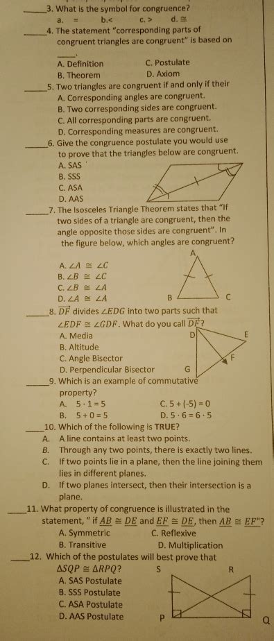 3 What Is The Symbol For Congruence A B