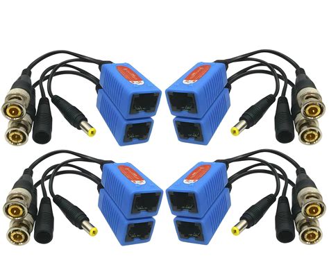 Igreeman 4 Pair Passive Video Balun Bnc To Rj45 Adapter