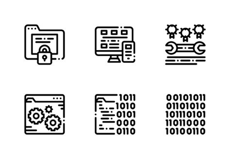 Coding System Icons By Pike Picture Coding System App Design