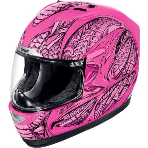 Icon Motorcycle Helmet With Intricate Pink Design Icon Motorcycle