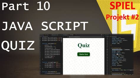 Javascript Spiel Quiz Part 10 Javascript Tutorial Youtube