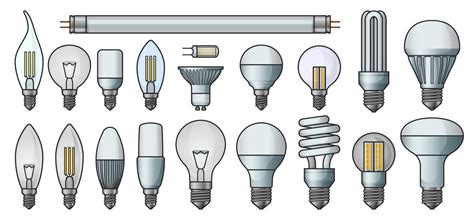 Premium Vector Halogen Bulb Color Vector Set Icon Illustration Of