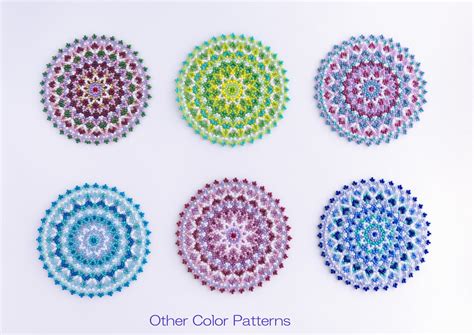 Seed Bead Pattern Beaded Doily Pattern Red Pink Bead Tutorial Pdf 236 1rd Etsy