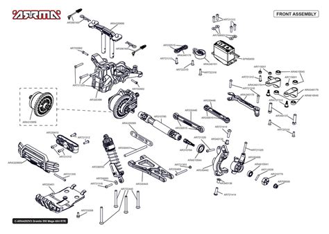 Arrma Granite Mega 4wd 4x4 Parts Exploded View 4202v3t1 — Adventure