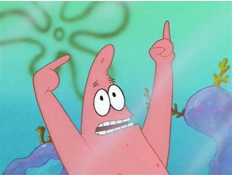 Patrick Pointing Up Blank Template Imgflip