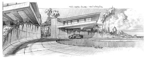 Phil Saunders Iron Man 2007 Stark Mansion Exterior Concepts