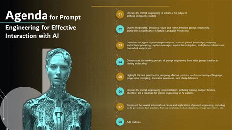 agenda for prompt engineering for effective interaction with ai ppt example
