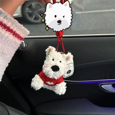 红爱心西高地包包挂件卡通毛绒玩偶可爱潦草小狗钥匙扣圣诞送礼物 阿里巴巴
