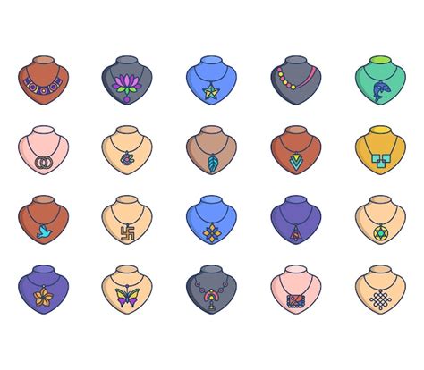 Premium Vector Necklace Vector Set