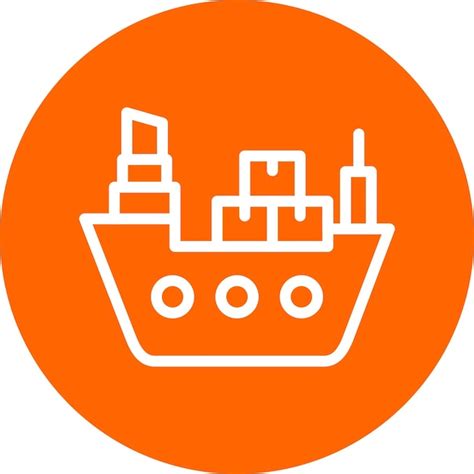 Premium Vector Cargo Ship Icon Style