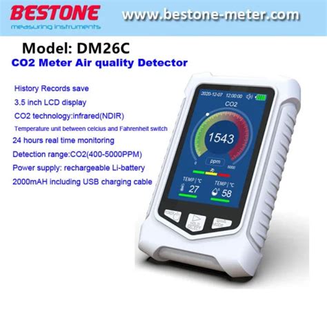 Digital Co2 Sensor Ppm Meters Air Quality Meter Monitor Mini Portable