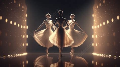 Dancing Ballerina Girl Light Sense Beautiful Powerpoint Background For Free Download Slidesdocs