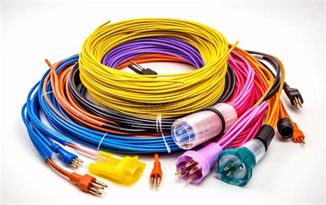 Electric Wire Labeling On White Background Stock Image Image Of