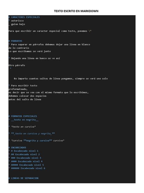 Texto Escrito En Markdown Descargar Gratis Pdf Informática