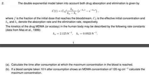 Solved 2 The Double Exponential Model Taken Into Account