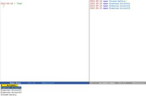 Emacs Beancount ：记账时从其他的账户文件补全账户 Ken Huang