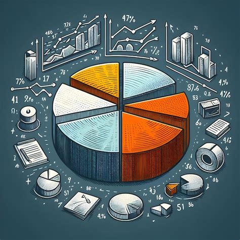 Doodle Line Icon Of Pie Chart For Data Analysis And Business Insights