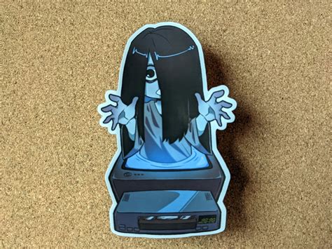 Chibi Sadako The Ring Sticker Etsy