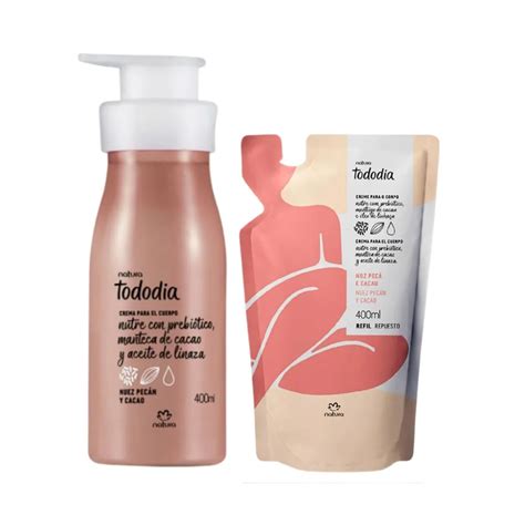 Dúo Crema Nutritiva Nuez Pecán Y Cacao Tododia Natura Luxtor Pe