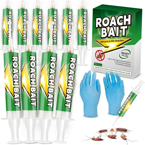 Roach Gel Bait 10 Pack Fast Acting Indoor Cockroach