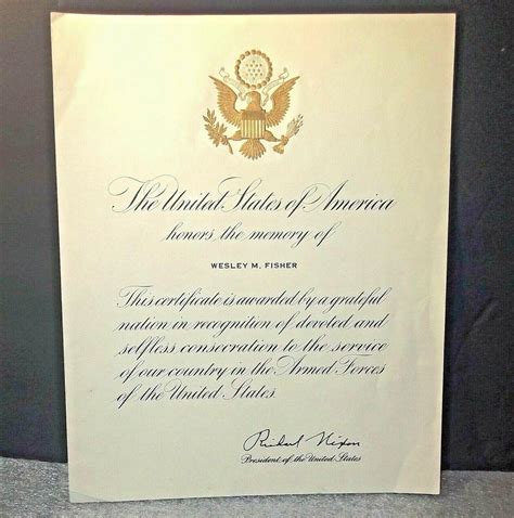 Memorial Certificate Guide To Value Marks History Worthpoint