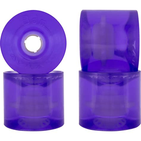 Seismic 75mm 77a 3dm Avila Longboard Wheels Clear Purple Motion