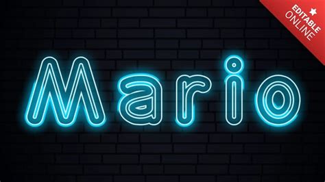 Mario Neon Text Effect Generator