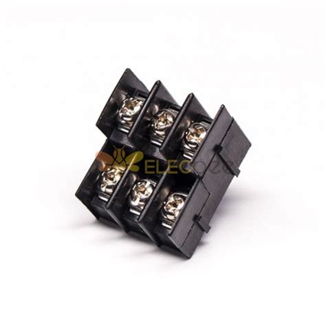 Elecbee 6 Pin Terminal Block Connector Black Double Row