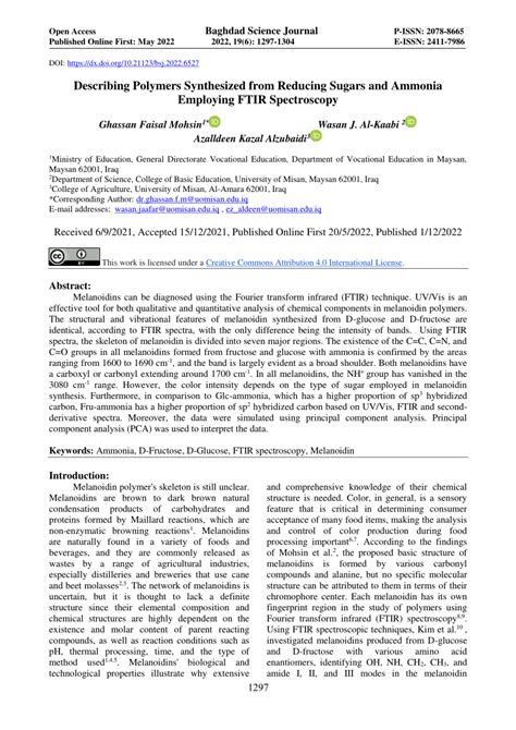 Pdf Describing Polymers Synthesized From Reducing Sugars And Ammonia