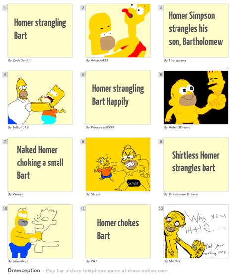 Homer Strangling Bart Drawception