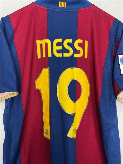 2007 08 Barcelona Messi 19 Home Shirt L Nike Cult Kits