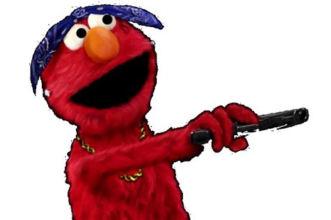 Gangster Elmo With A Gun