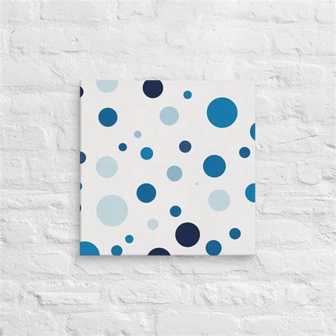 Blue Dots Wall Art Geometric Circles Dots Abstract Art Colorful