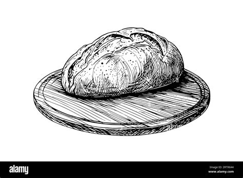 Loaf Of Bread Vector Hand Drawn Vintage Engraving Style Vector