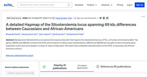 A Detailed Hapmap Of The Sitosterolemia Locus Spanning 69 Kb Differences Between Caucasians And