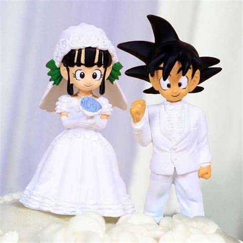 Dragon Ball Z Goku And Chichi Wedding Cake Toppers 2pcs Action Figures