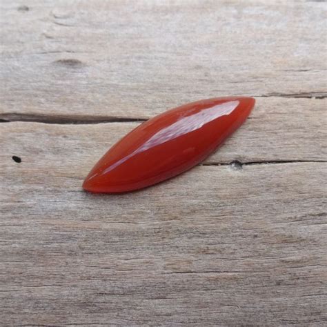 Red Opaque Carnelian Marquise Cabochon 40x13mm Natural Stone Cabs