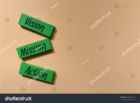 Strategy Vision Analysis Model On Wooden Over 3 Royalty Free