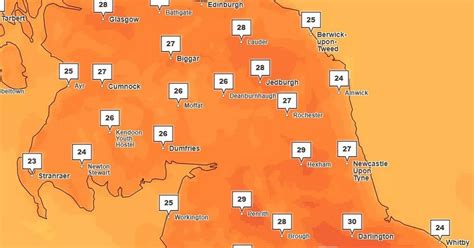 Heatwave Weather Maps Show Exact Time North East Will Hit 30c This Weekend Chronicle Live