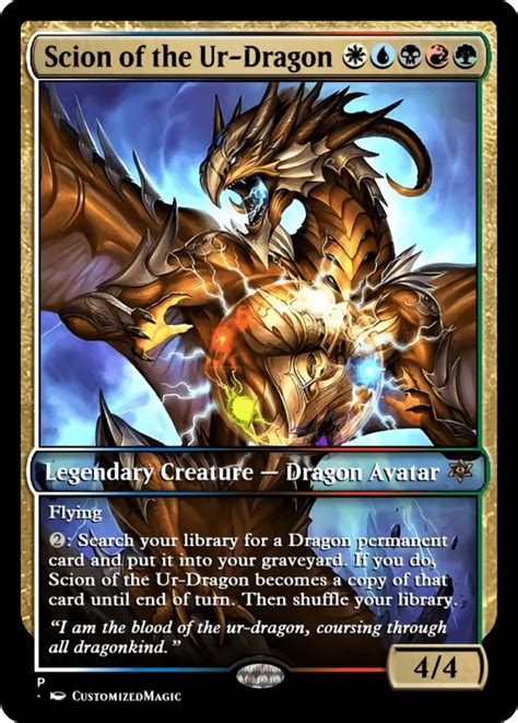 Scion Of The Ur Dragon Magic The Gathering Proxy Cards