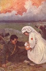 Nurse Bandaging A Soldiers Arm Digital Collections National
