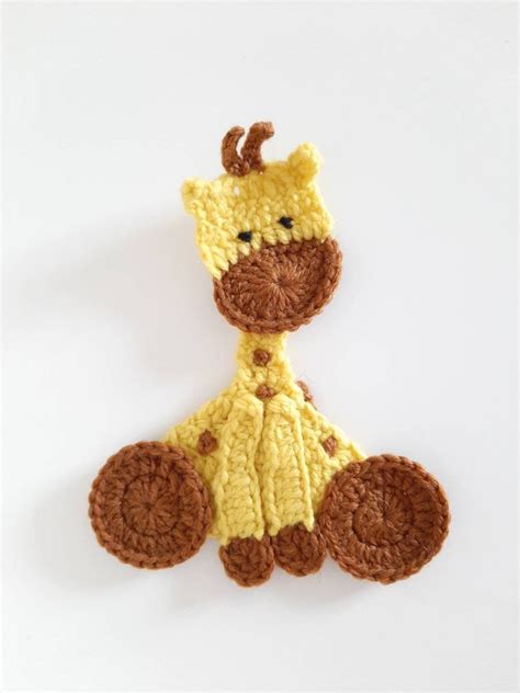 Crochet Giraffe Pattern Giraffe Applique Design Crochet Etsy