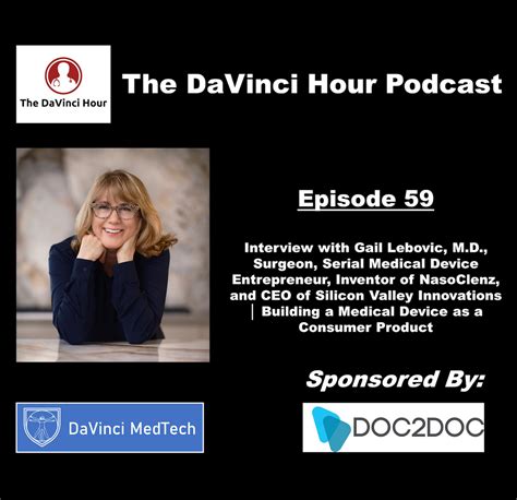 The Davinci Hour Podcast Interview With Dr Gail Lebovic Nasoclenz