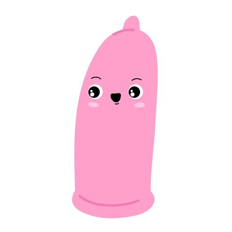 Premium Vector Happy Condom Character With Face Safe Sex