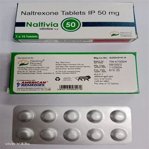 Naltrexone 50mg Tablets At ₹ 802stripe Naltrexone Hcl Tablets In