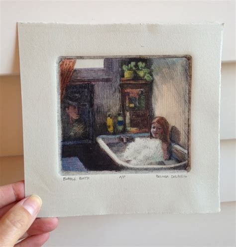 Figurative Drypoint Etching From A Plexiglass Plate Belinda Del Pesco