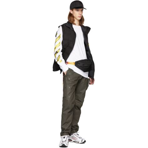 Off White Black Basic Fanny Pack Off White