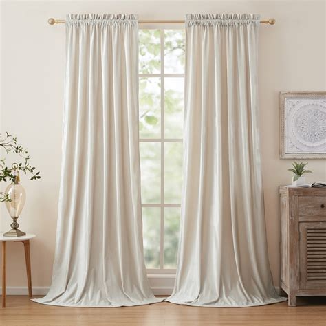 Primrose Cream Curtains 90 Inch For Living Room Velvet